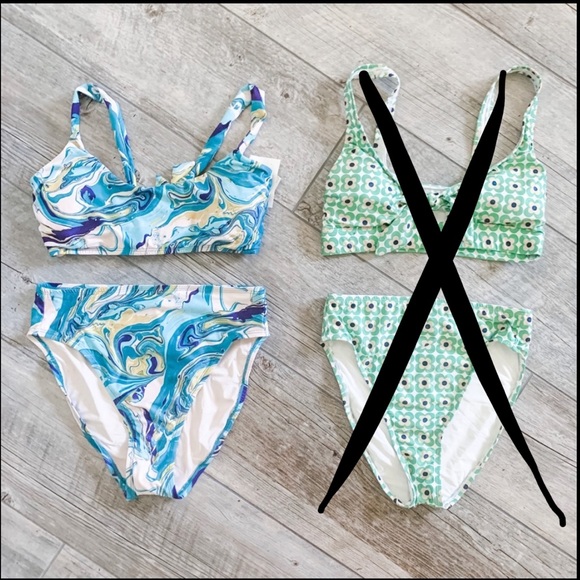 Modcloth | Swim | Sale 3 Blue Nbw Modcloth Highwaisted | Poshmark